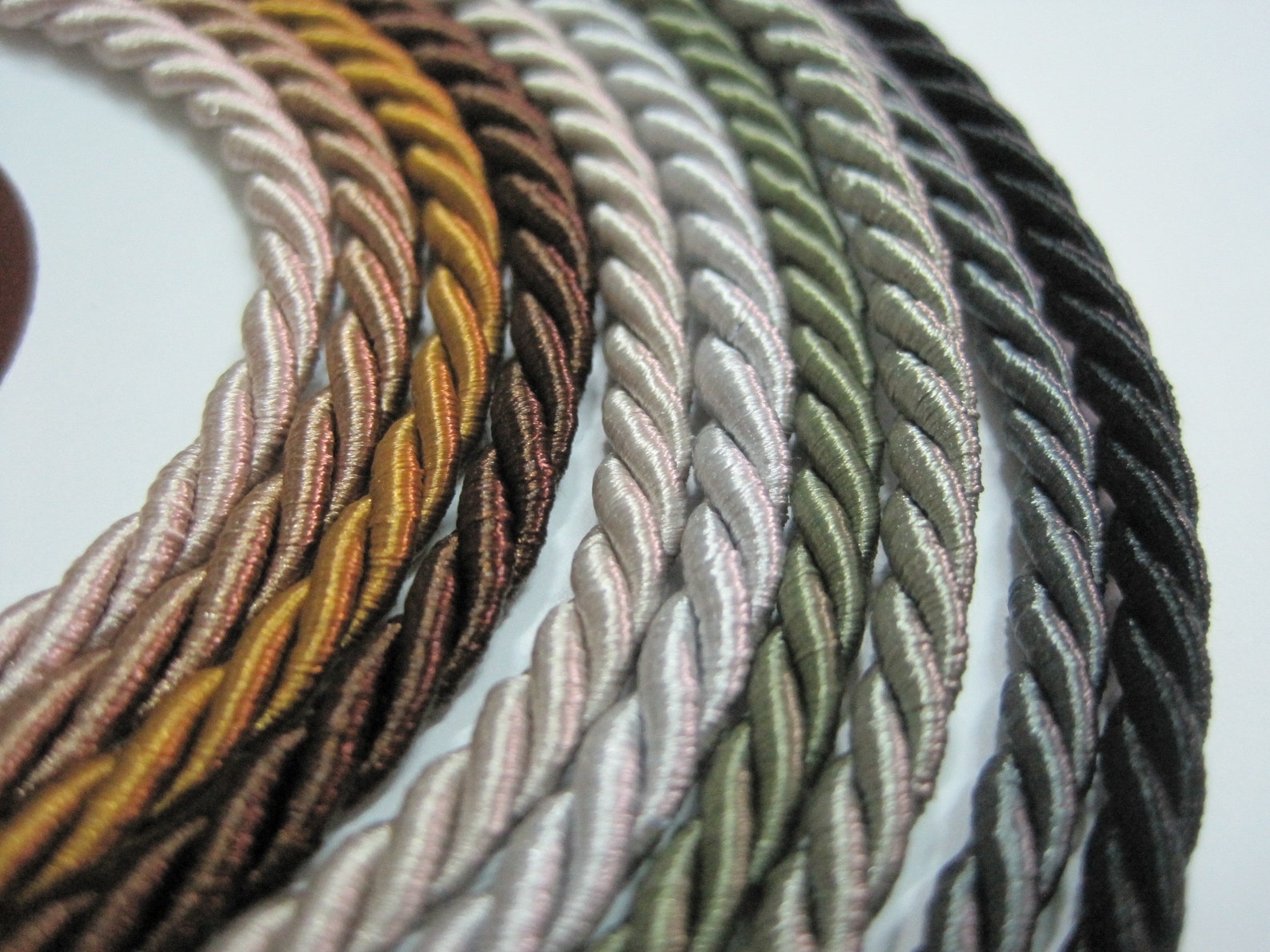 5 Yd 4 Mm Twisted Cord, Black Twisted Cord, Brown Twisted Cord, Braided ...