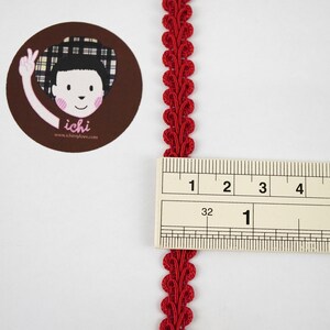 5 Yards 3/8" Red Gimp Braided Trim, Gimp Braid, Braided Cord, Braided ...