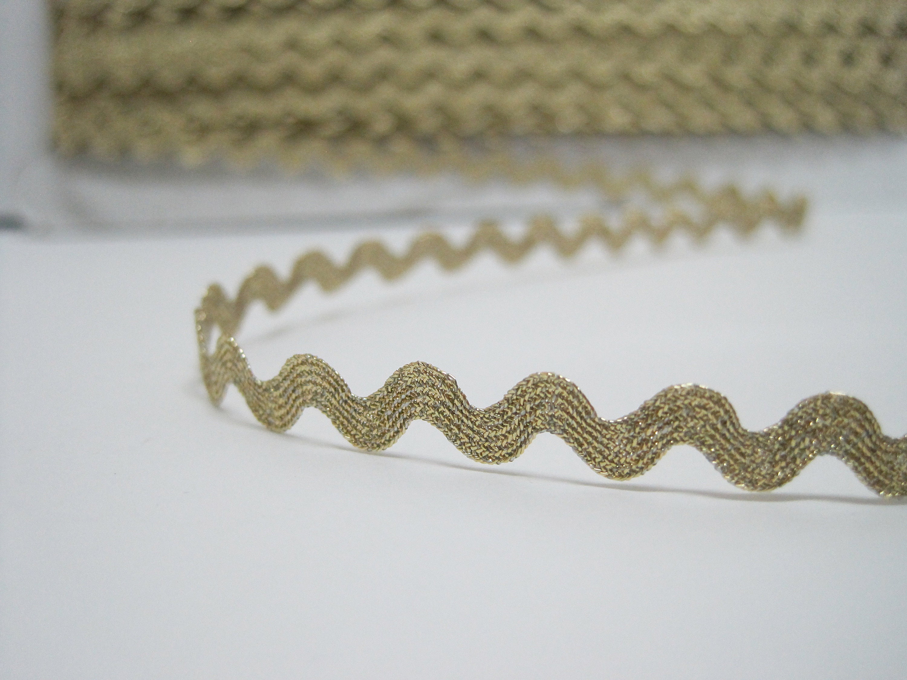 5 yards Light Gold Metallic Rick Rack Gold Trim Gold Rick | Etsy