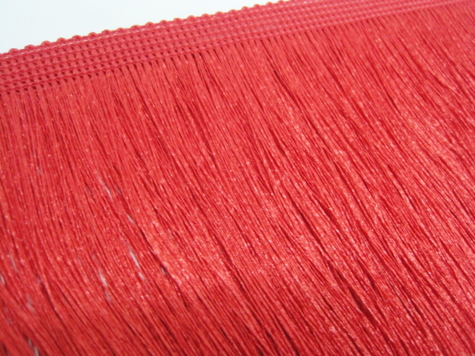 1 Yard 4" to 10" Red Chainette Fringe, Red Trim, Fringe Tassel Trim ...