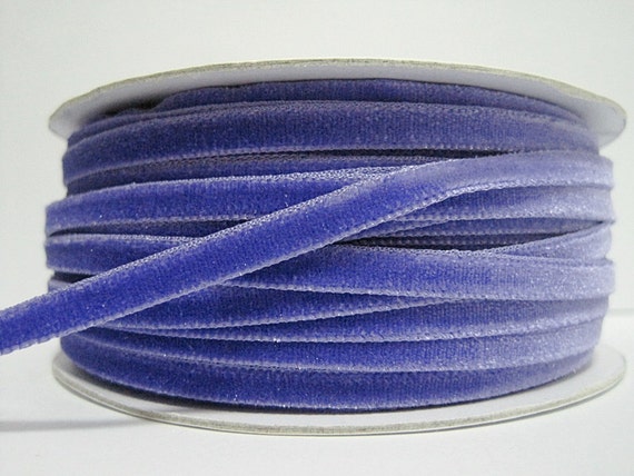 5 Yards 1/4 Lavender Velvet Ribbon Violet Velvet | Etsy