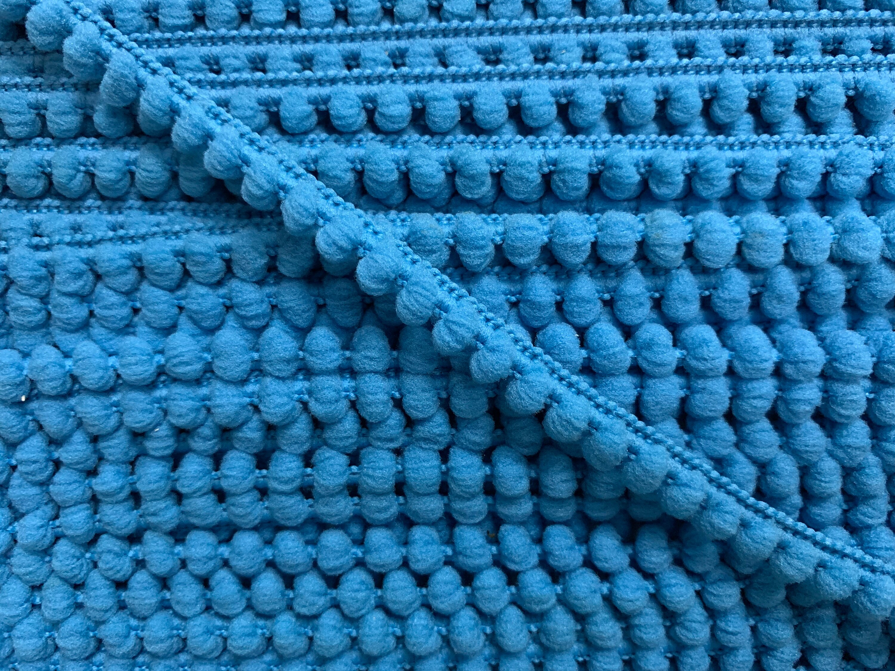 5 yards Turquoise Mini Pom Pom Trim Mini Pom Pom Trim Blue | Etsy