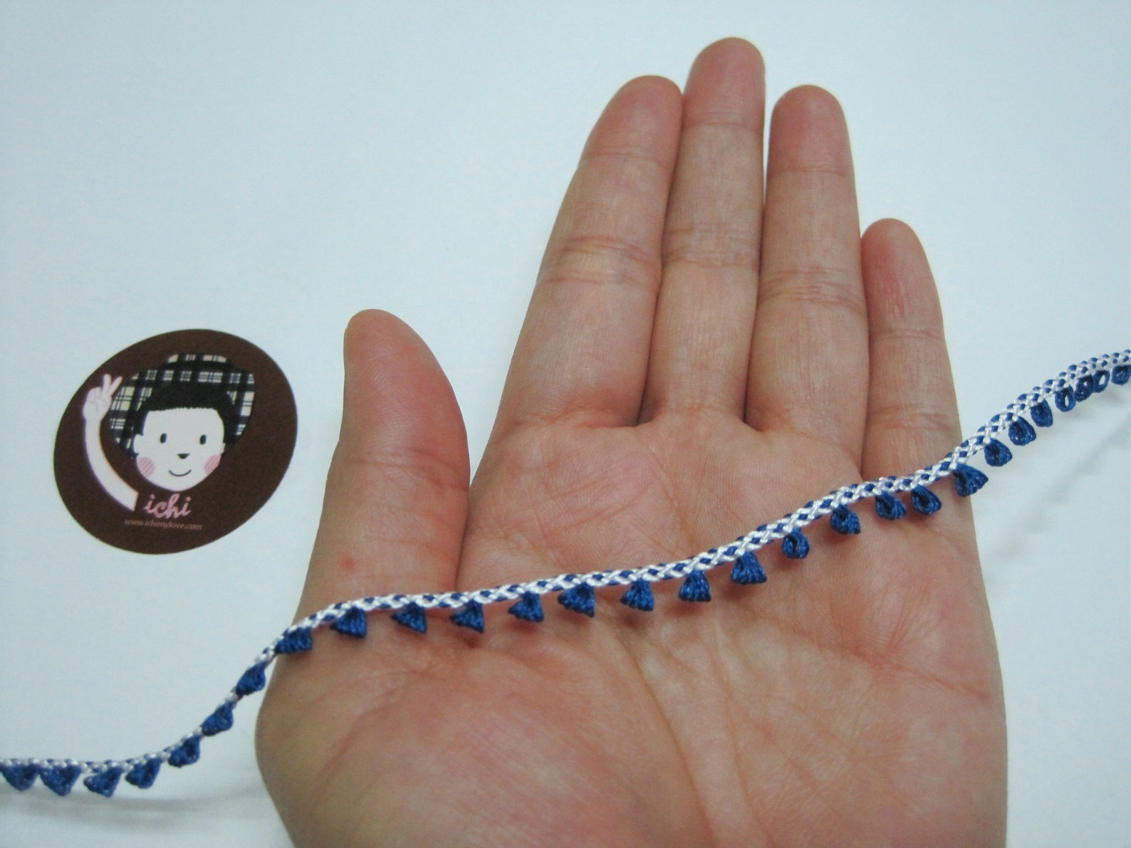 5 Yards Blue Picot Trim, Picot Edge Trim, Picot Edge Ribbon, Picot Lace ...