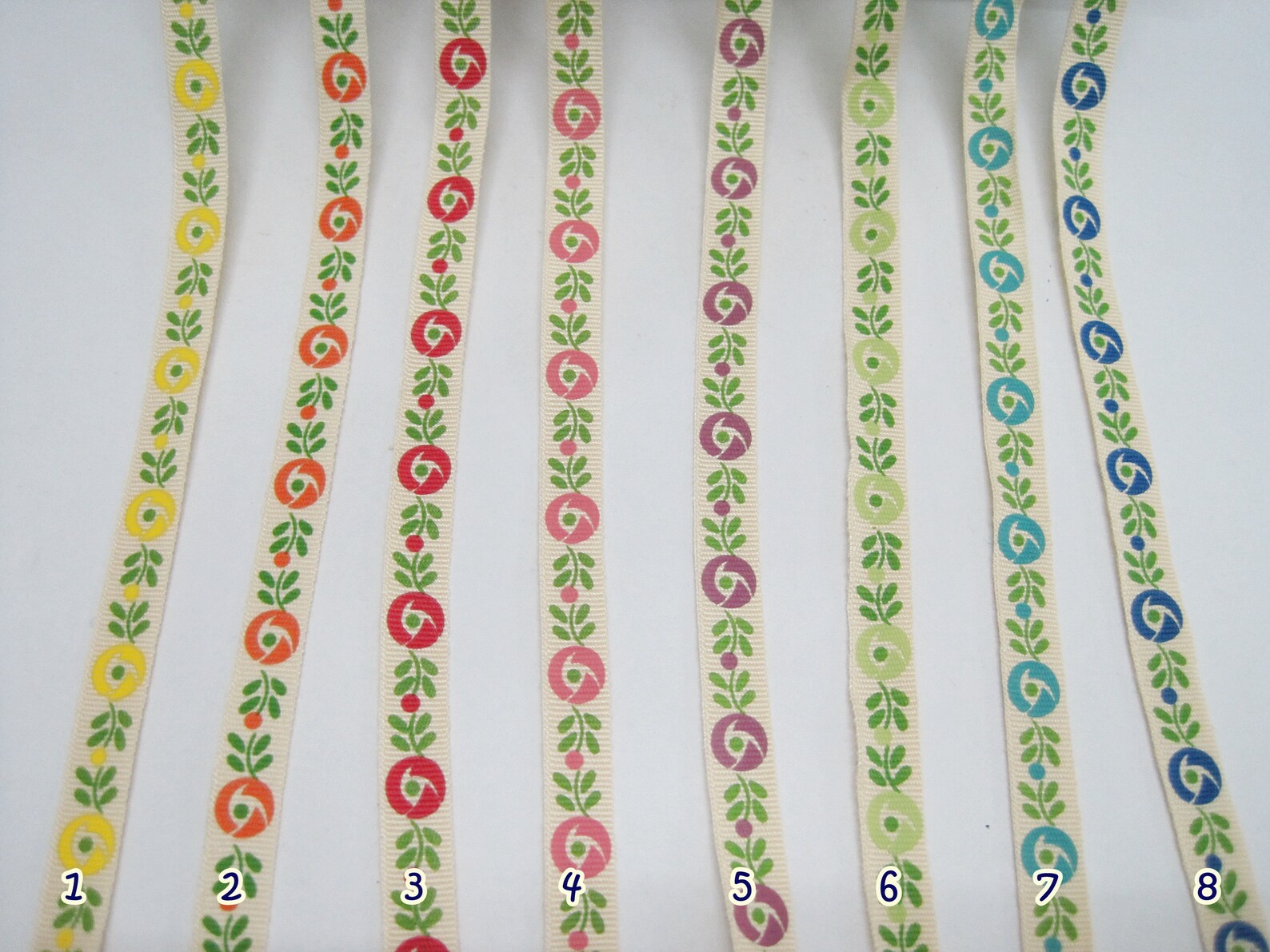 5 Yards 3/8 Flower Ribbon Printed Ribbon Flower | Etsy