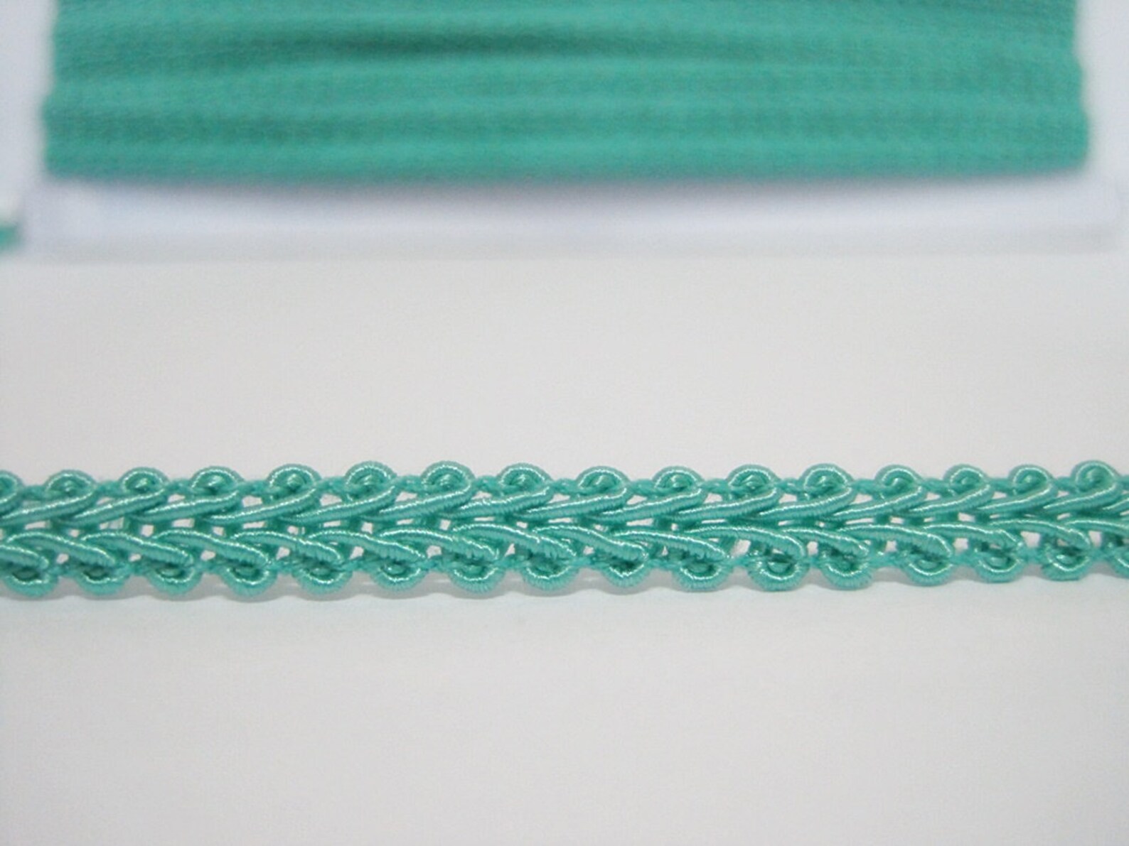 5 Yards 3/16" Aqua Green Gimp Braided Trim, Gimp Braid, Braided Cord ...