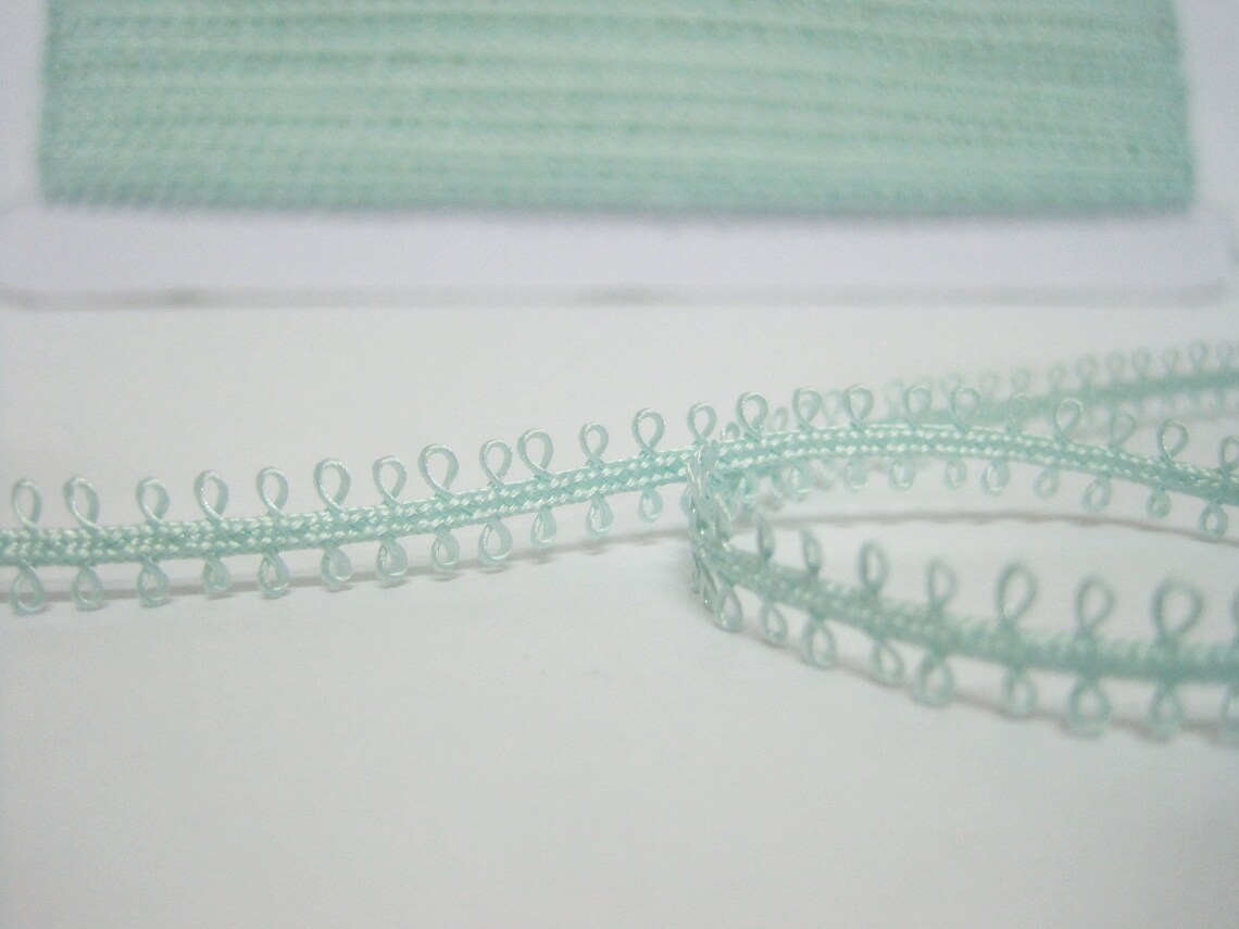 5 Yards Mint Picot Trim, Picot Edge Trim, Picot Edge Ribbon, Picot Lace ...