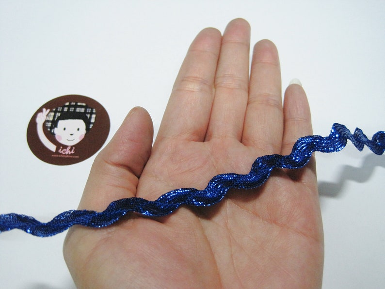 5 Yd 1/2 Royal Blue Metallic Rick Rack Trim Blue Trim - Etsy