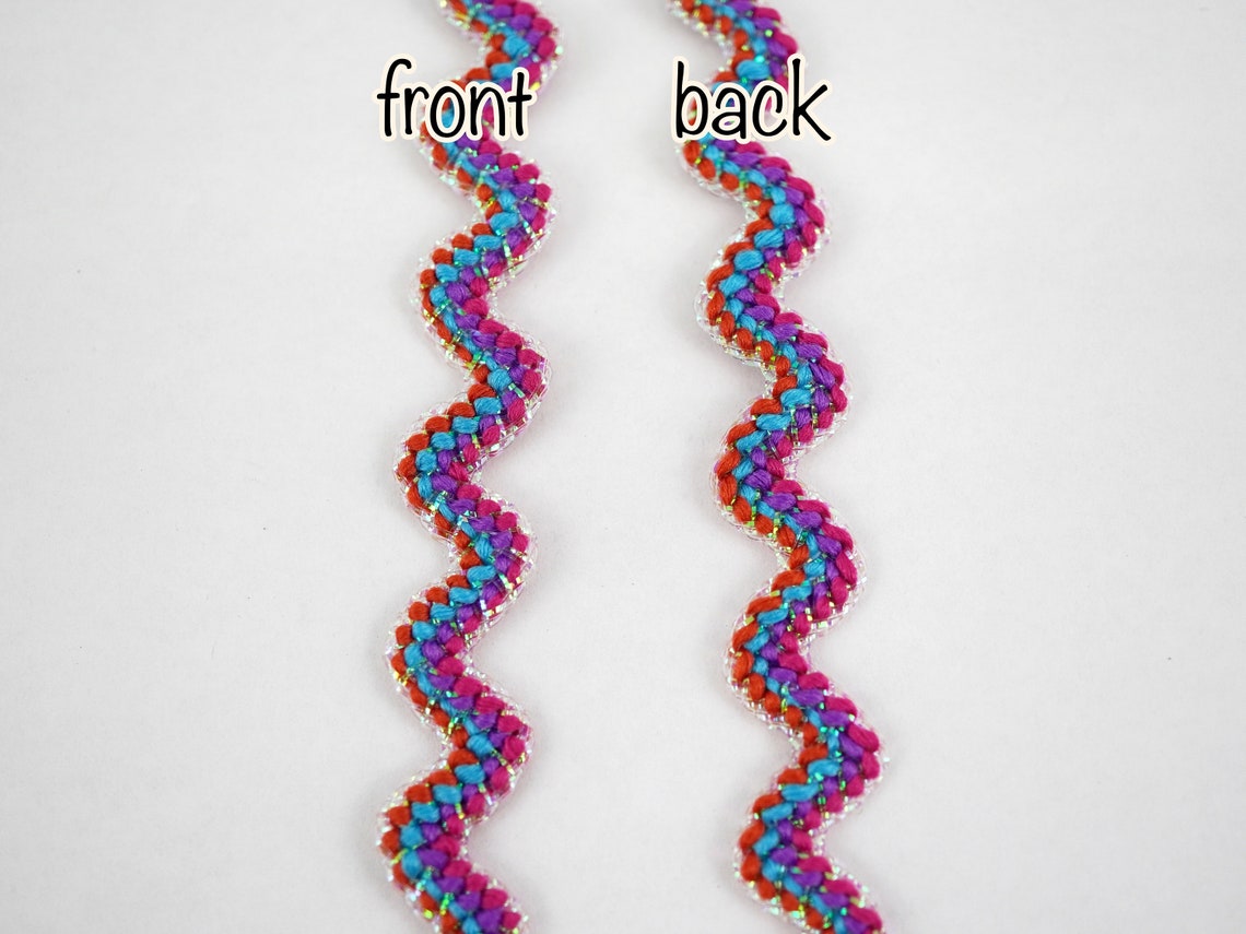 5 Yards 1/2" Multicolored Sparkly Rick Rack - Etsy