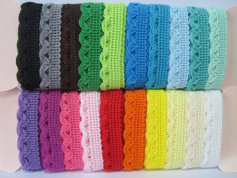 5 Yards Azure Lace Trims Crochet Lace Trim Cotton Lace Trim | Etsy