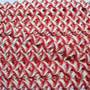 5 Yards Red Baby Rick Rack Trim With Gold Glitter, Wholesale Trim, Ric ...