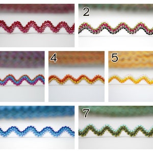 5 Yards 1/2" Sparkly Rick Rack, Rick Rack Trim, Glitter Rick Rack, Wavy ...