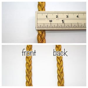 5 Yards 1/4" Gold Braided Cord, Braided Gimp Trim, Scroll Braid Trim ...