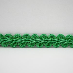 5 Yards 3/8" Green Gimp Braided Trim, Gimp Braid, Braided Cord, Braided ...