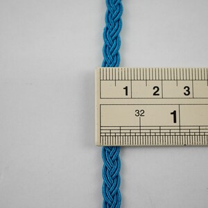 5 Yards 1/4" Blue Braided Cord, White Cord, Flat Braided Cord, Flat ...