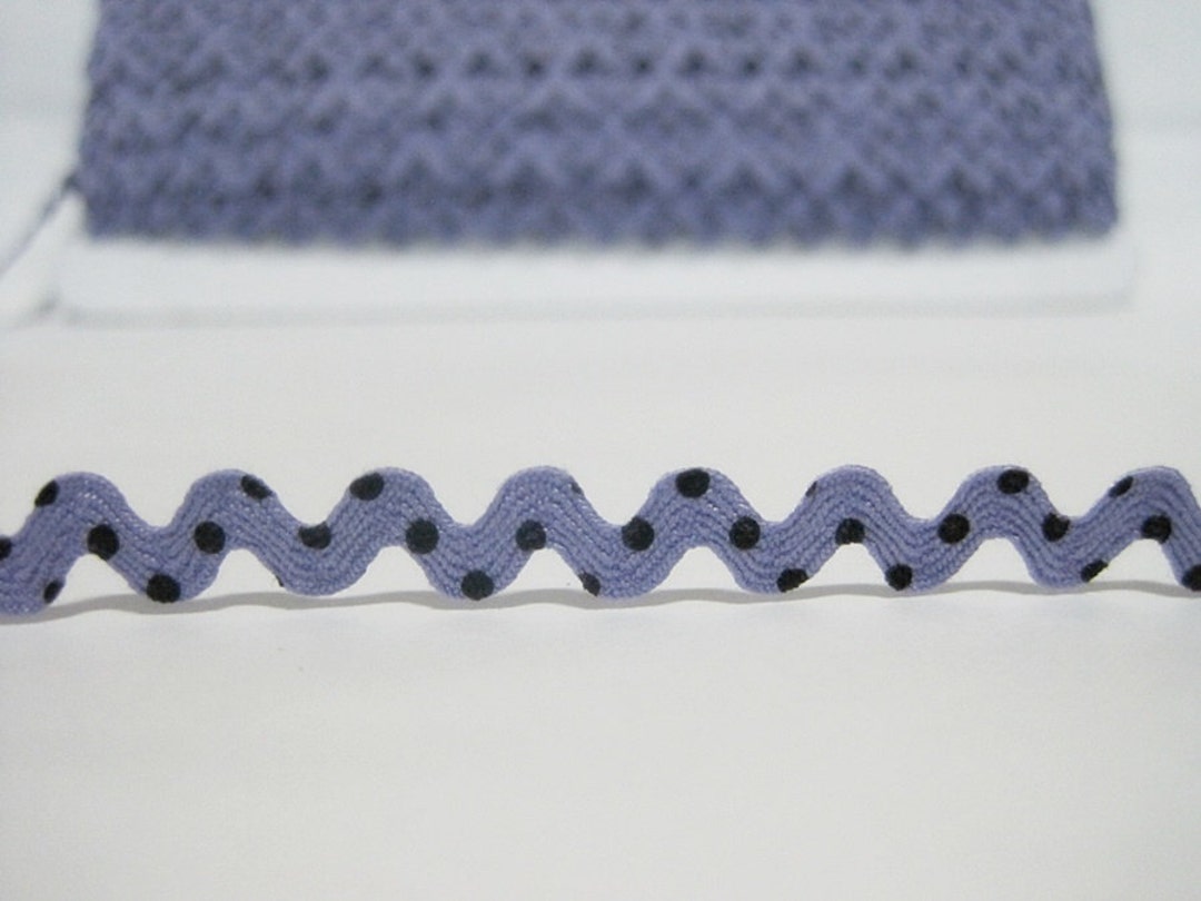 5 Yards Violet Polka Dot Mini Rick Rack Trim, Ric Rac, Rick Rack ...