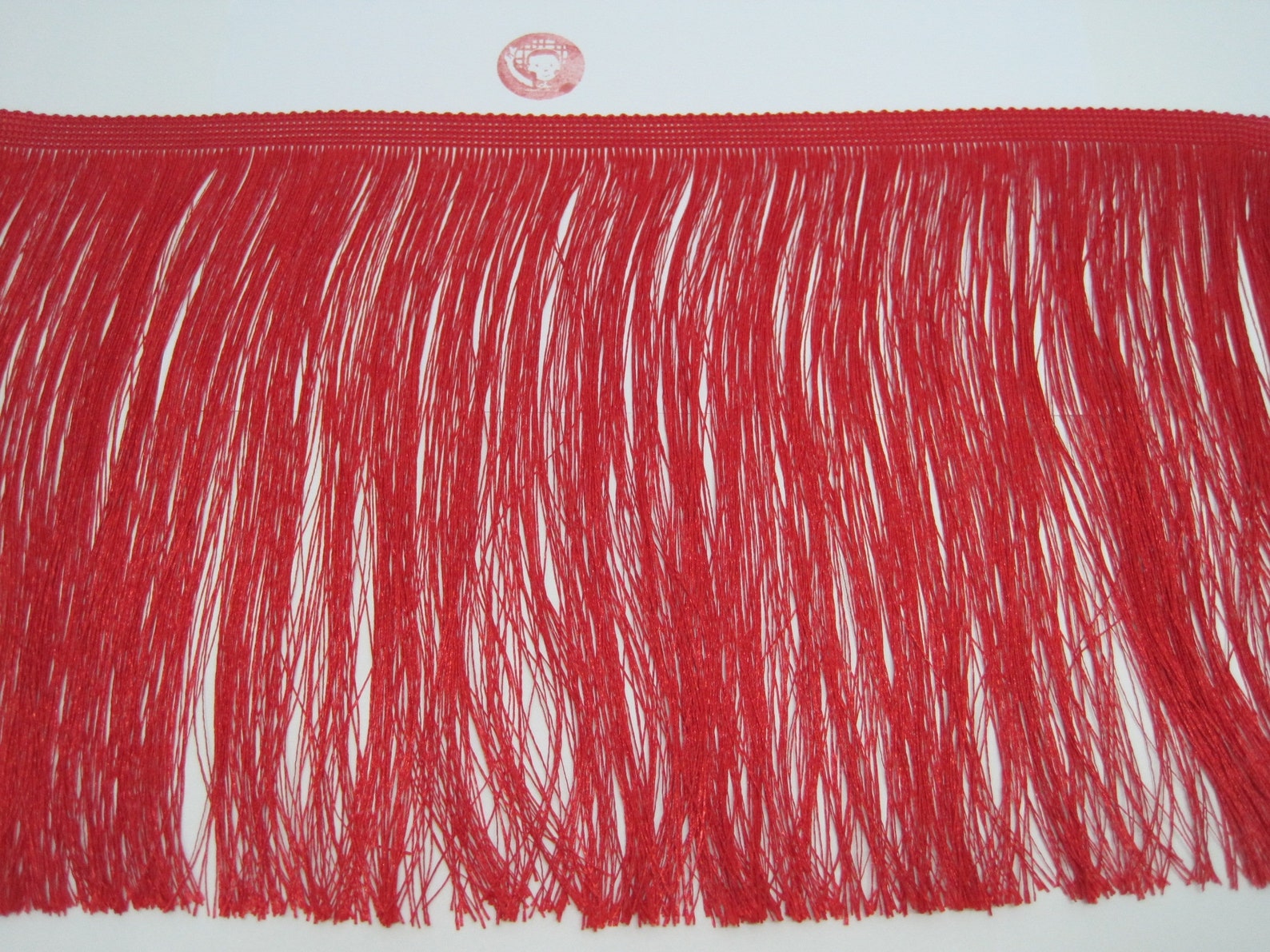 1 Yard 4" to 10" Red Chainette Fringe, Red Trim, Fringe Tassel Trim ...
