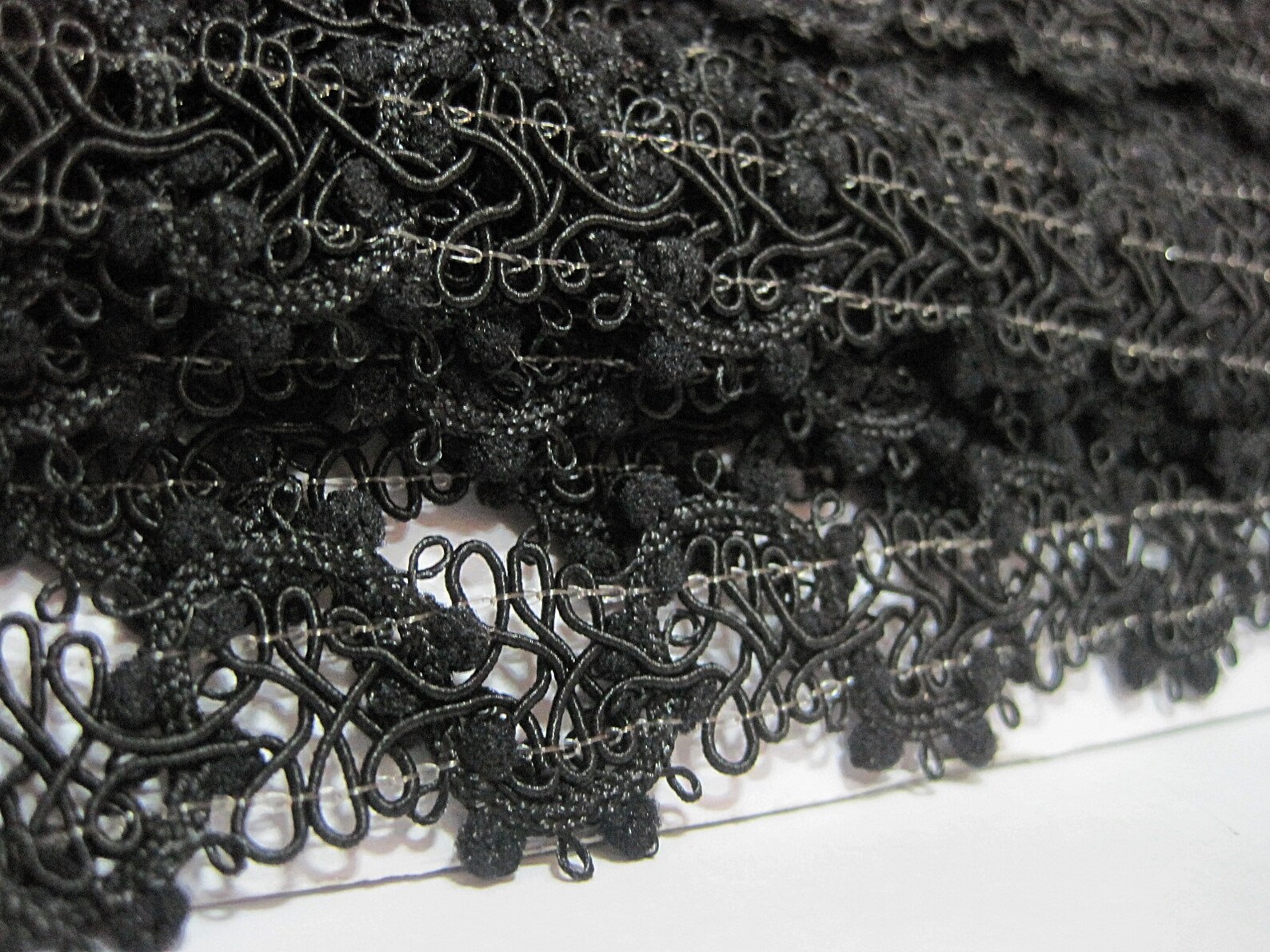 5 Yards Black Picot Braided Trim, Picot Trim, Rick Rack, Braided Trim ...