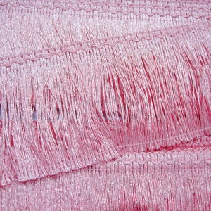 1 Yard 3" Pink Chainette Fringe, Pink Trim, Fringe Tassel Trim ...