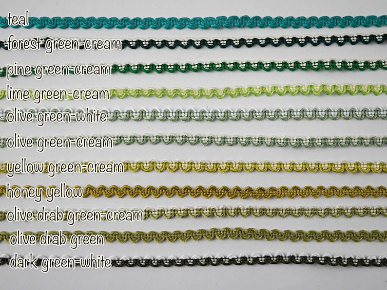 5 Yards Green Braided Trim, Green Braid, Pink Lace, Decorative Lace ...