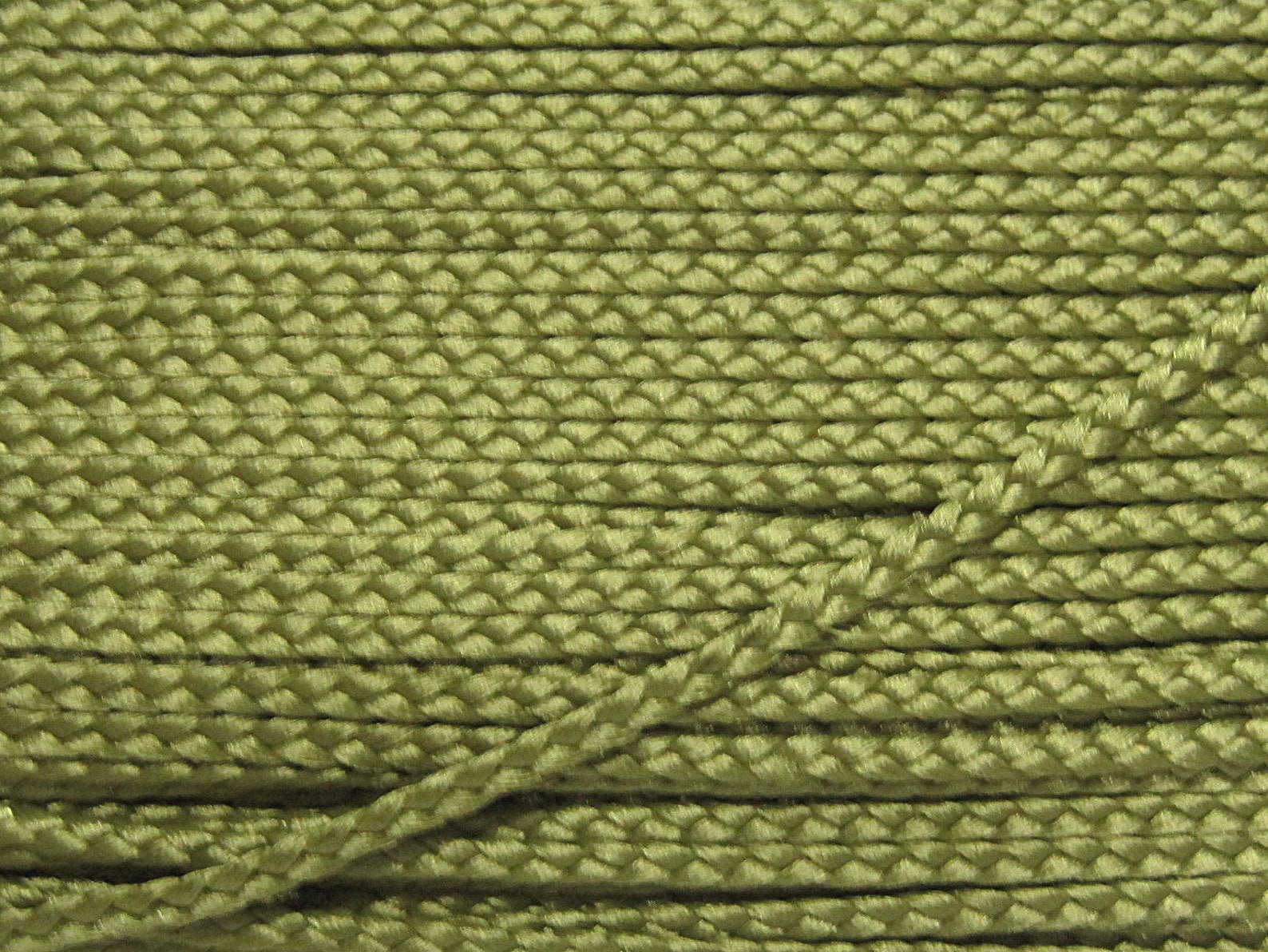 5 Yards 1/4" Braided Cord, Olive Drab Green Cord, Flat Braided Cord ...