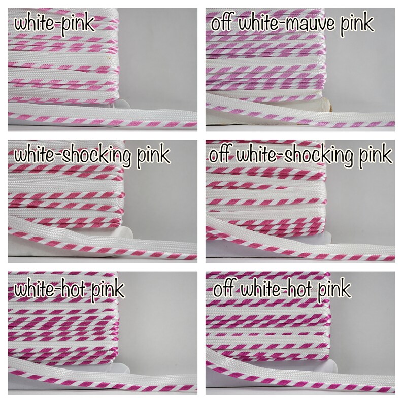 5 Yards Pink Lip Cord Piping, Edge Piping, Decorative Edging, Lip Cord ...