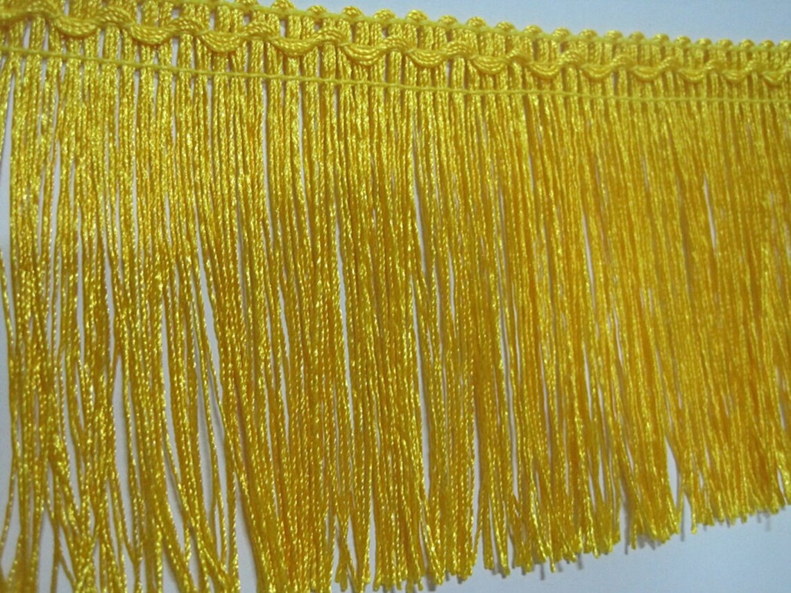 1 Yard 3" Bright Yellow Chainette Fringe - Etsy Australia
