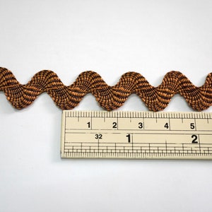 5 Yards Golden Brown Metallic Rick Rack Trim, Brown Trim, Ric Rac Trim ...
