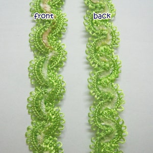 5 Yards 5/8" Lime Green Chenille Rick Rack Trim, Lime Green Rick Rack ...