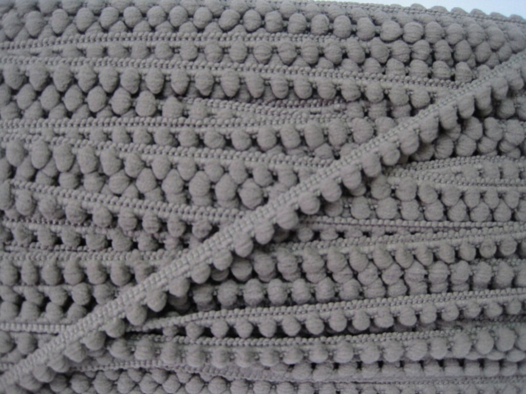 5 Yards Gray Mini Pom Pom Trim (pom Size 0.5 Cm), Mini Pom Pom Trim ...