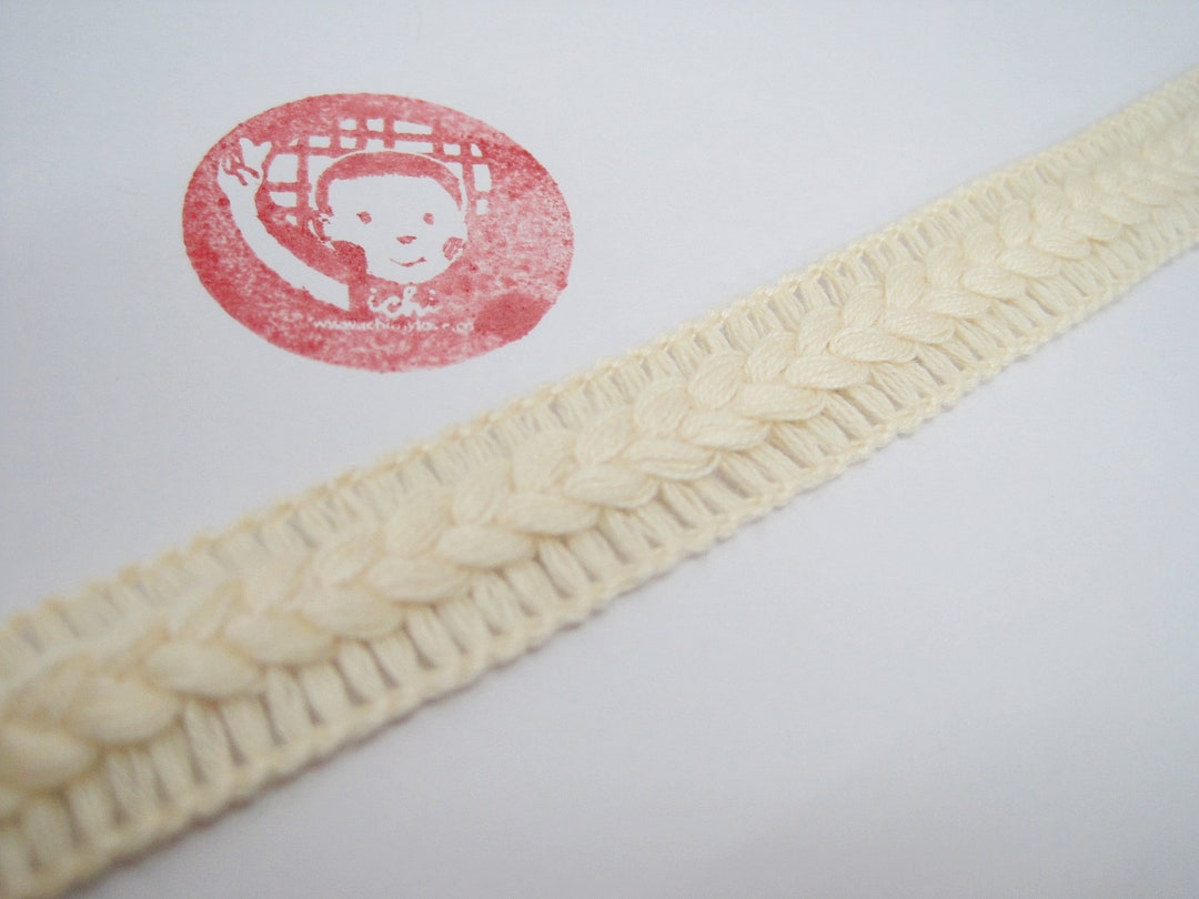 5 Yards 100% Cotton Braided Trim, Cotton Trims, Unbleached Cotton Trim ...