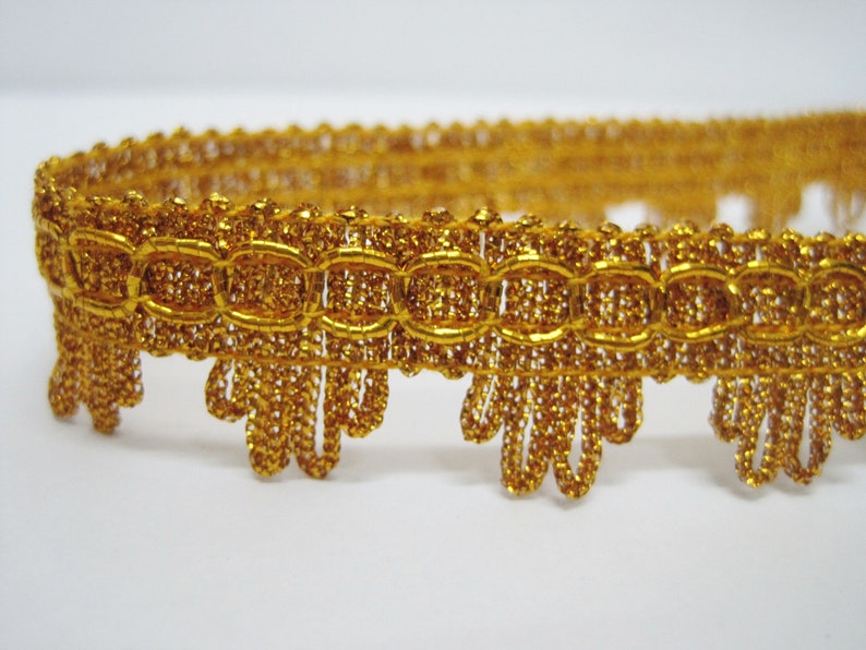5 Yards 7/8 Dark Gold Metallic Lace Gold Lace Gold - Etsy