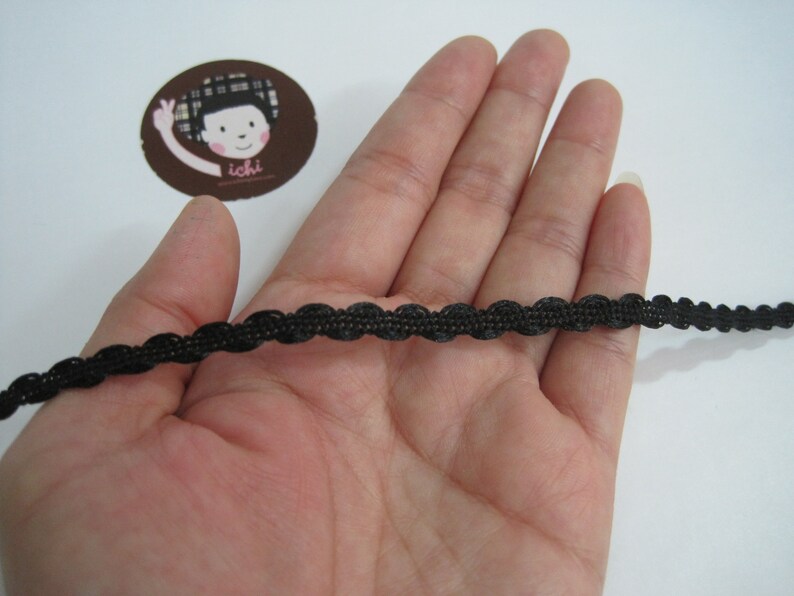 5 Yards 1/4 Black Shiny Braid Braided Trim Braid Lace - Etsy
