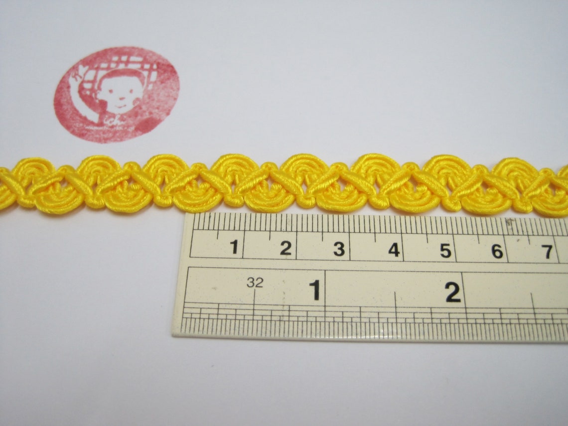 5 Yards Bright Yellow Braid Braided Trim Loop Trim Braided - Etsy