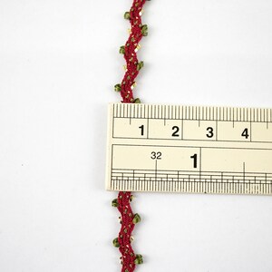 5 Yards Christmas Picot Rick Rack With Gold Metallic, Tiny Rick Rack ...