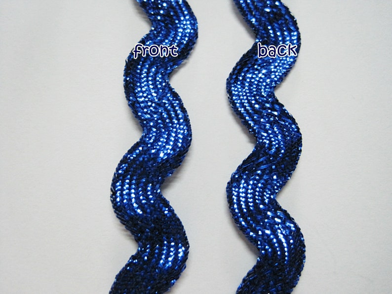 5 Yd 1/2 Royal Blue Metallic Rick Rack Trim Blue Trim - Etsy