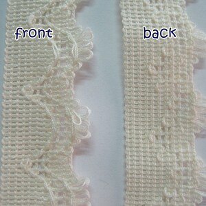 5 Yd 1" Cream Lace Trim, Lace Trim, Crochet Lace Trim, Lace Trim Ribbon ...