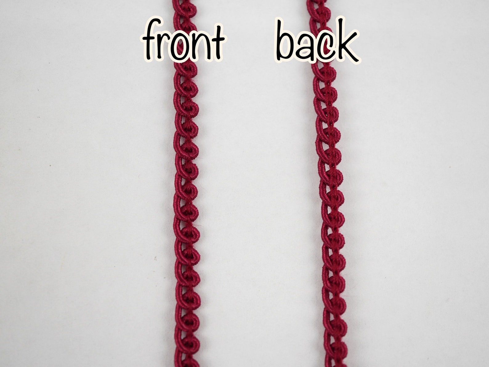 5 Yards 3/16" Ruby Picot Braid, Picot Edge - Etsy