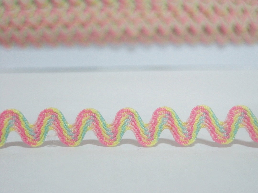 5 Yards Rick Rack Trim, Multicolored Trim, Colorful Trim, Ric Rac Trim ...