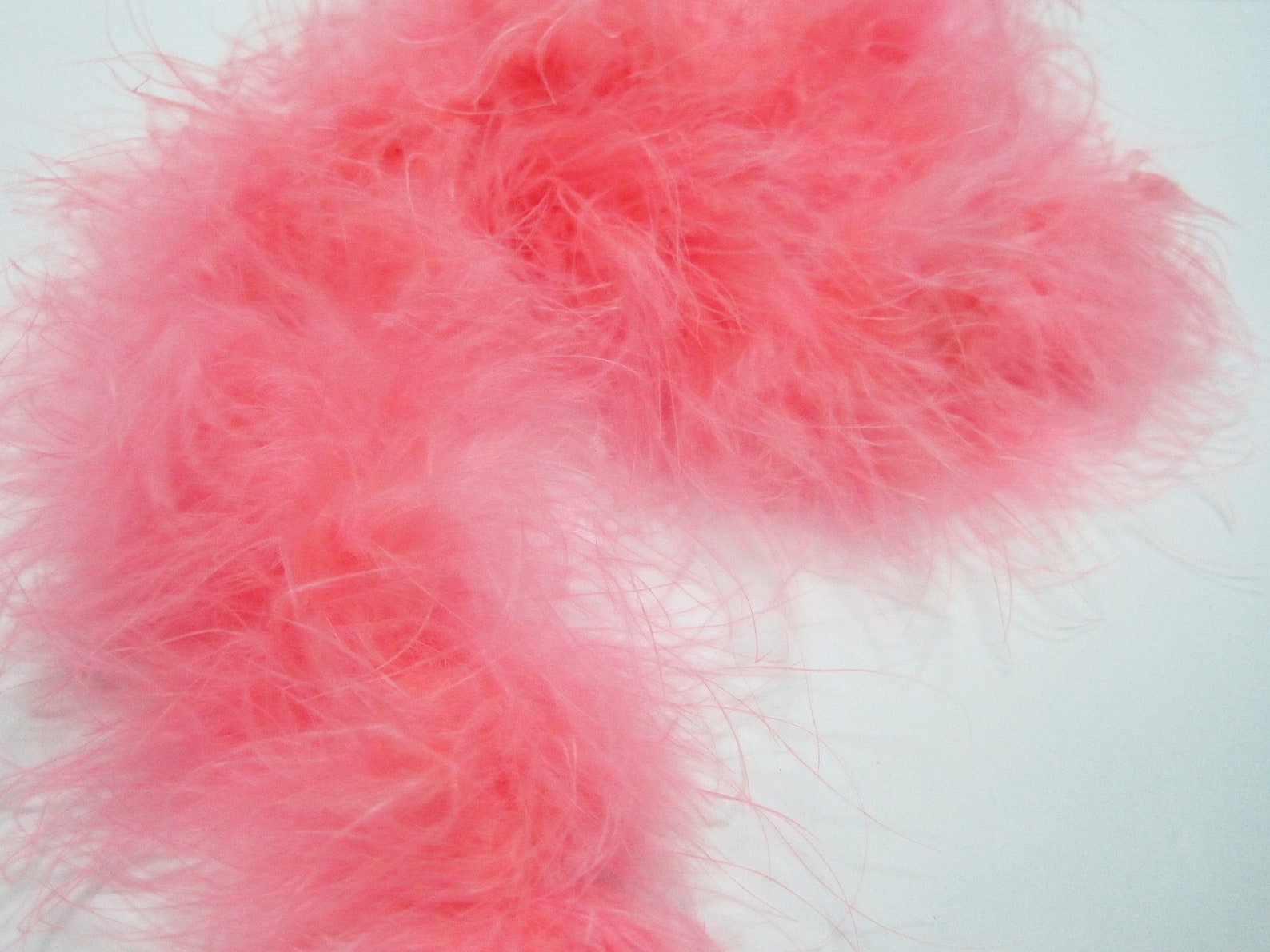 1 Yard 2.5 Feather Trim Coral Pink Feather Trim - Etsy