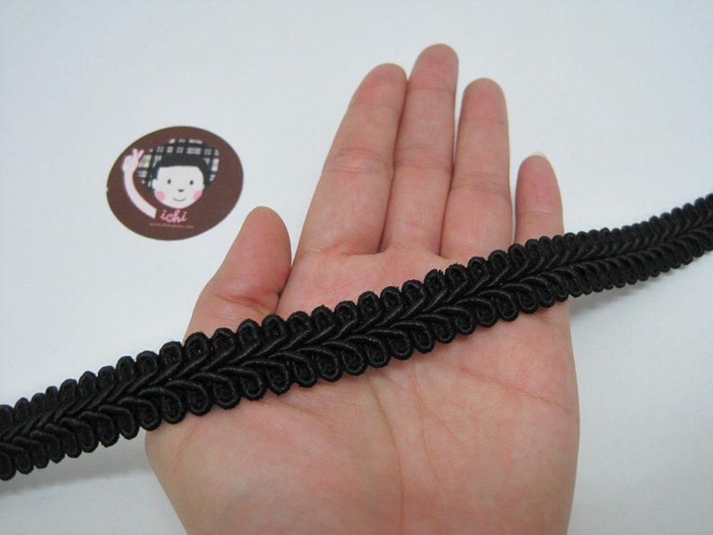 5 Yards 9/16 Black Gimp Braided Trim Gimp Braid - Etsy
