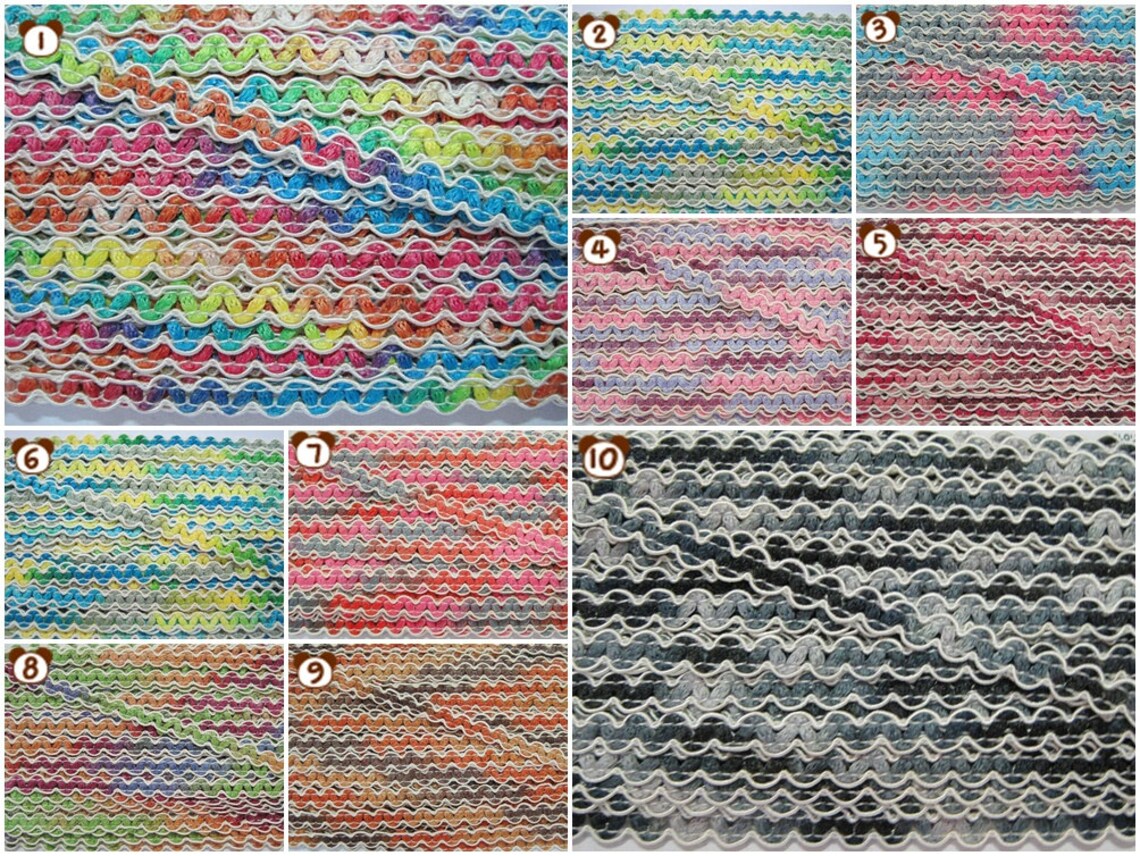 5 Yards Multicolored Rick Rack Trim Ric Rac Trim Rick Rack - Etsy