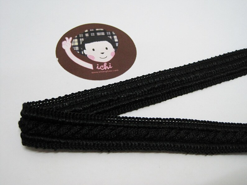 5 Yards Black Braided Trim Gimp Braid Braided Cord Gimp | Etsy