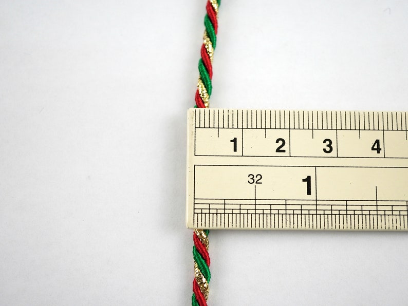 5 Yd 3 Mm. Christmas Cord With Gold Metallic, Christmas Trim, Christmas ...