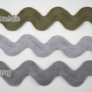 5 Yards Gray Jumbo Rick Rack Trim Gray Rick Rack Rick Rack - Etsy