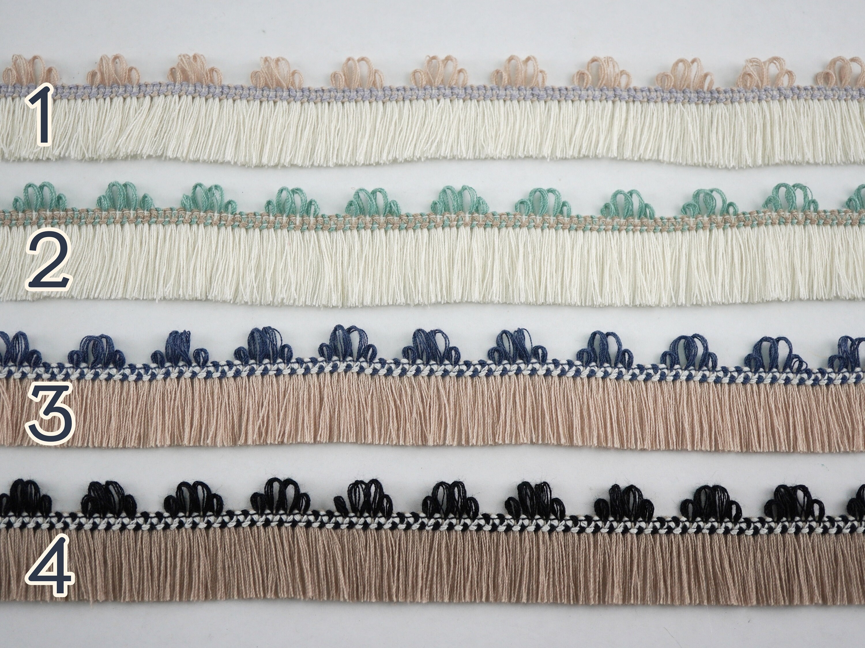 5 Yards 1" Ivory Tassel With Beige Trim - Etsy