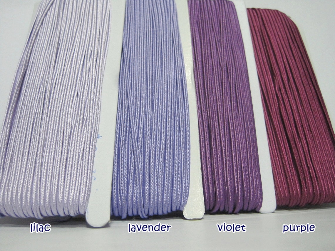 5 yards 3 mm Purple Soutache Braid Braided cord soutache | Etsy