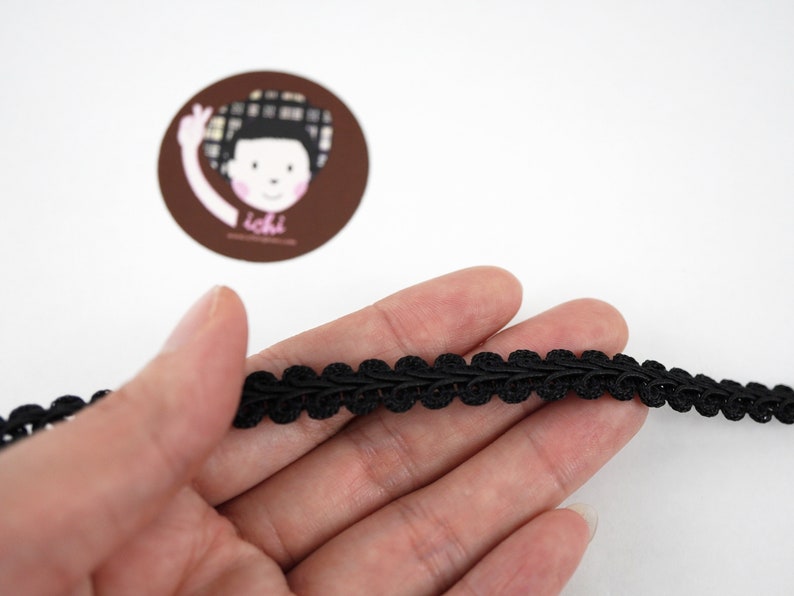 5 Yards 3/8 Black Gimp Braided Trim Gimp Braid Braided - Etsy