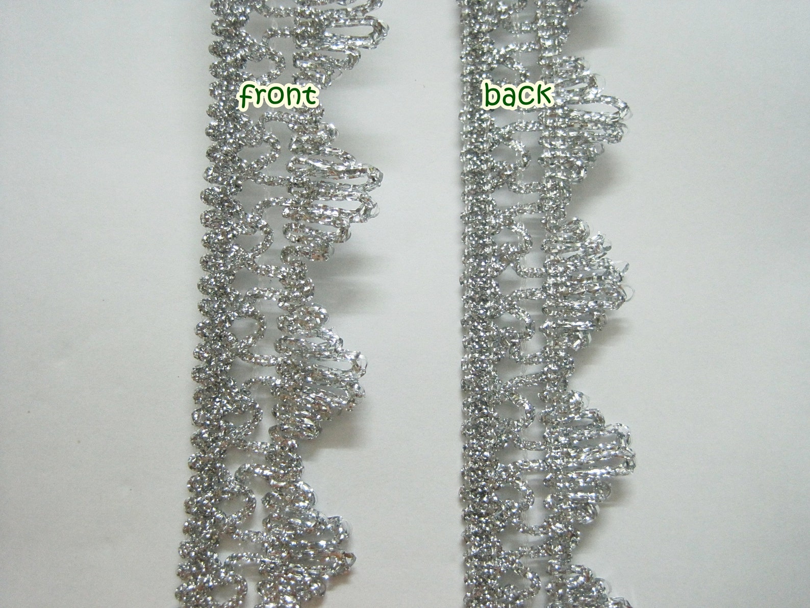 5 Yards 1 Silver Metallic Lace Silver lace Silver | Etsy