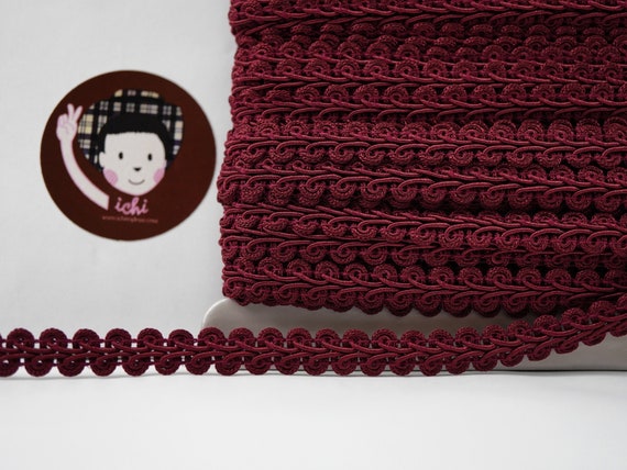 5 Yards 3/8 Burgundy dark Red Gimp Braided Trim Gimp - Etsy