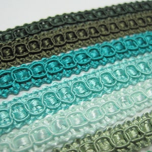 5 Yards 5/16 Braid Trim, Dark Green Braid Trim, Gimp Braid, Braided ...